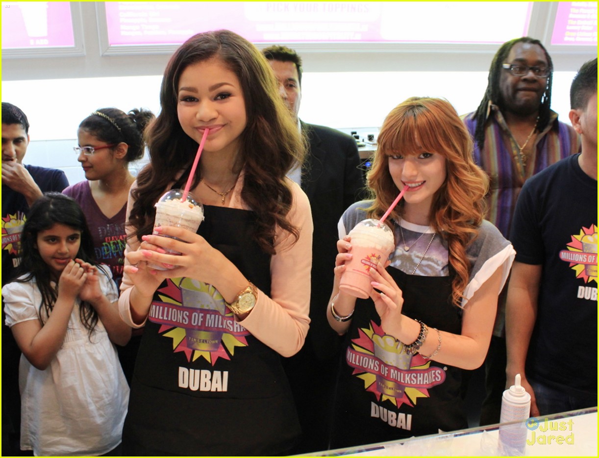 Bella Thorne & Zendaya Make Millions of Milkshakes in Dubai! | Photo ...