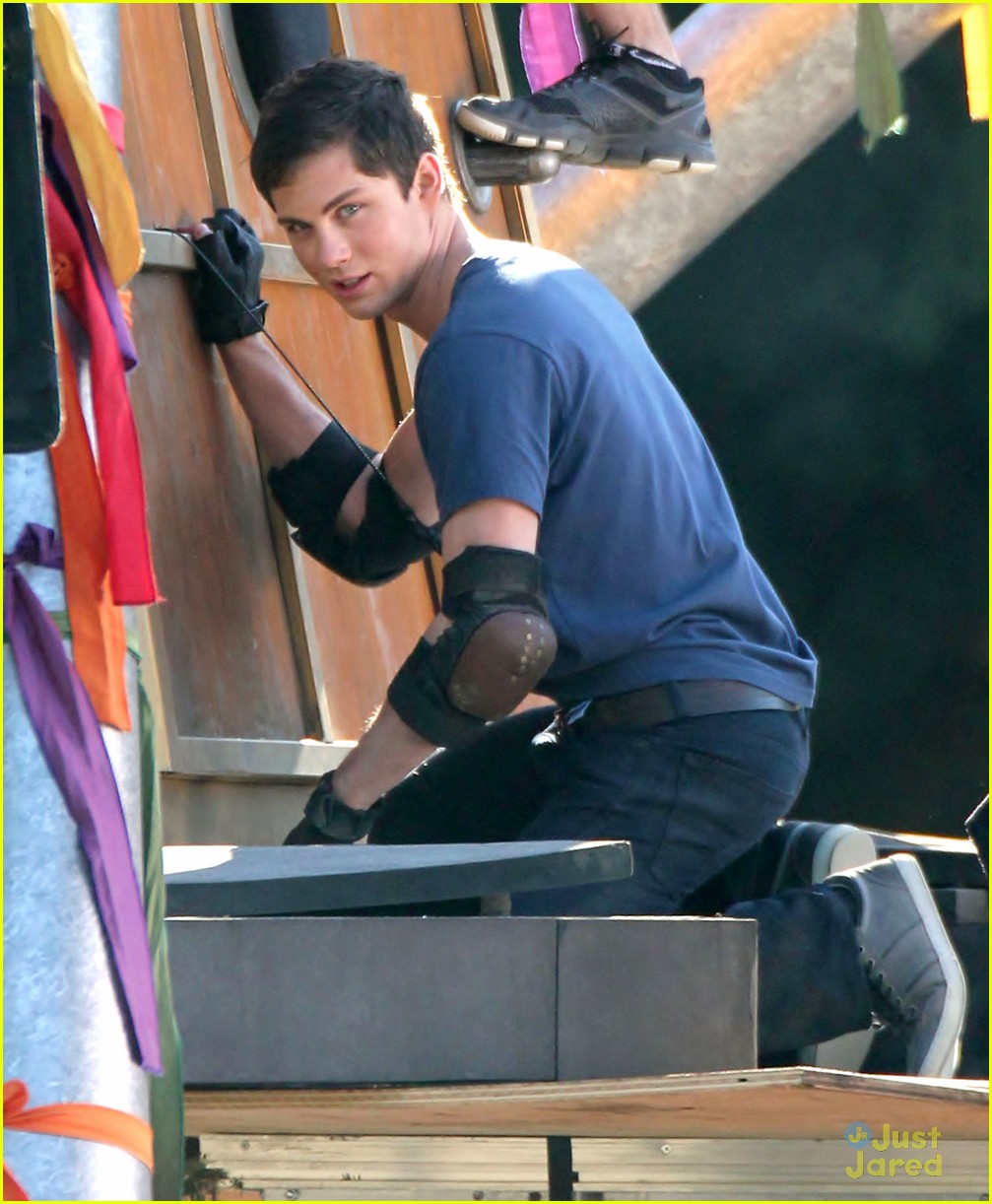 Logan Lerman & Leven Rambin: Camp Half Blood Training | Photo 472518 ...