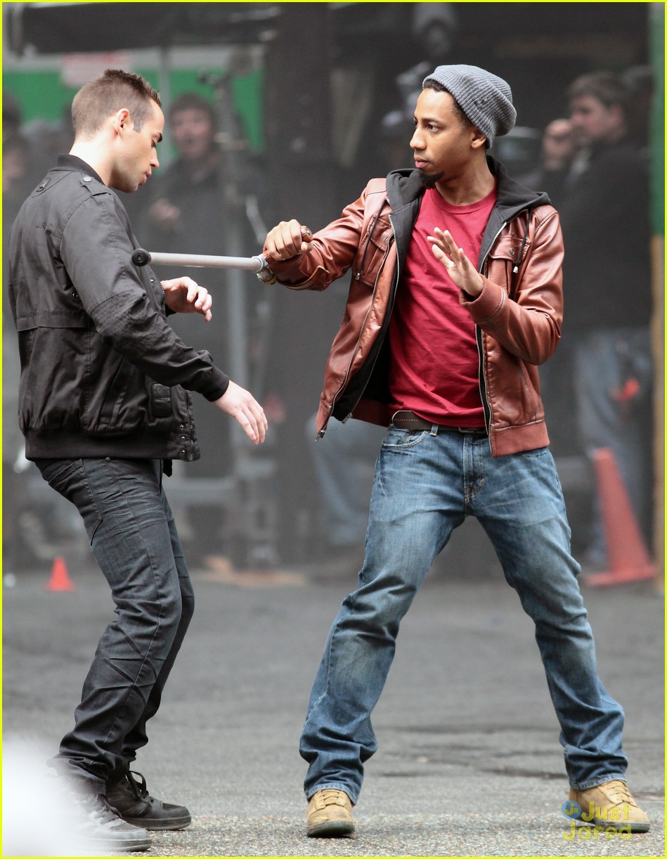 Grey Damon & Brandon T. Jackson: 'Percy Jackson' Fight Scene! | Photo ...