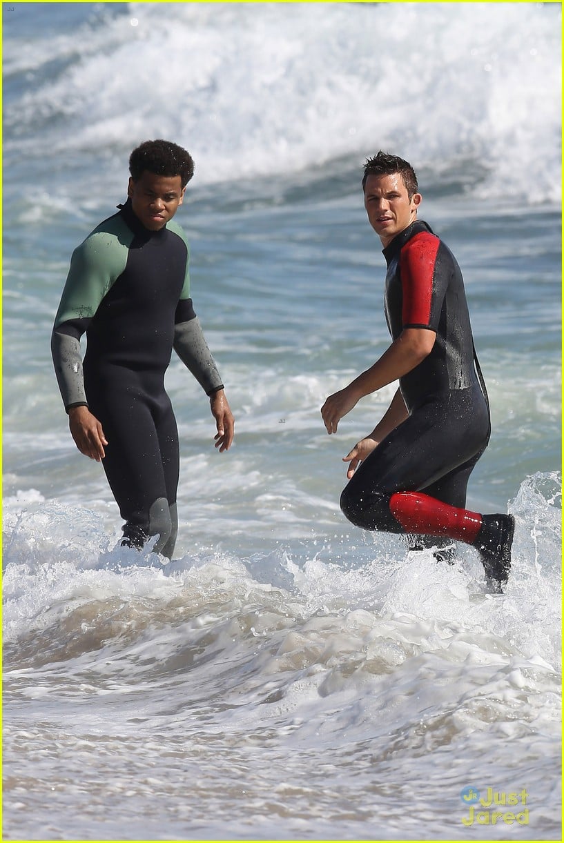 Matt Lanter & Tristan Wilds: Shirtless On The Beach For '90210' | Photo ...