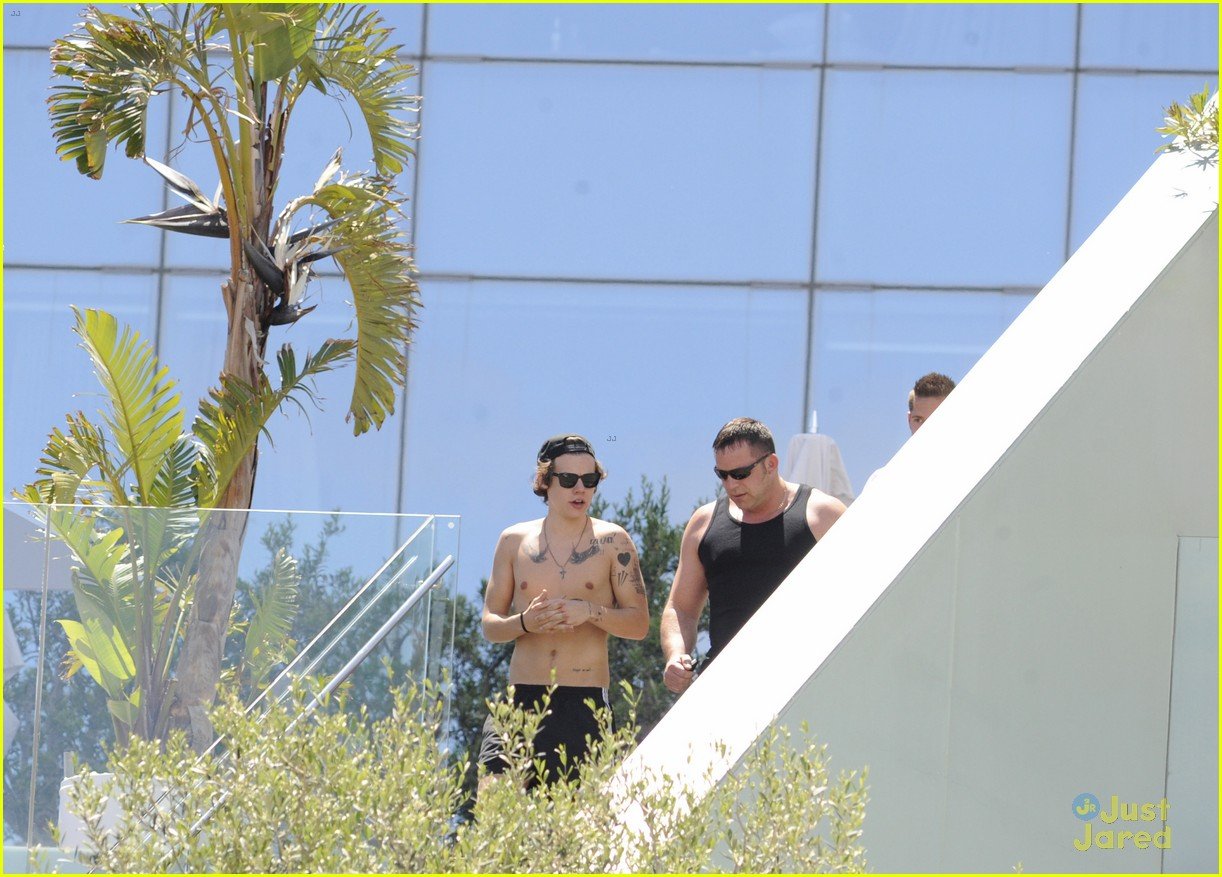 Full Sized Photo of harry styles shirtless pool party 12 | Harry Styles ...
