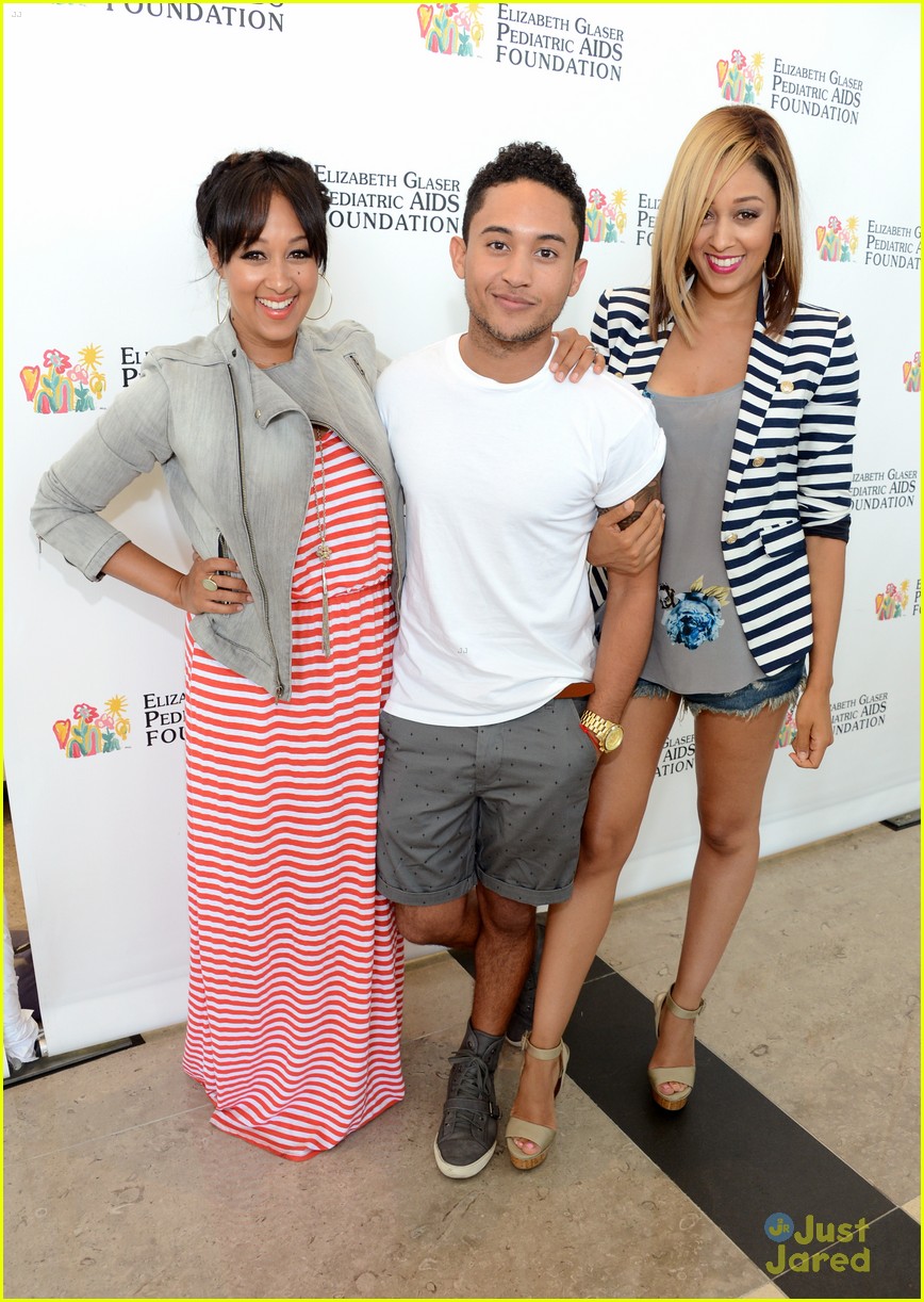 Tahj Mowry Egpaf Time For Heroes 2013 With Sisters Tia And Tamera