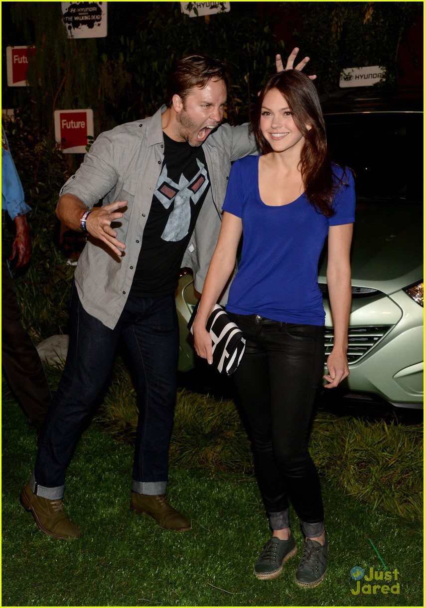 Aimee Teegarden: 'Walking Dead' Anniversary Event with Scott Porter ...