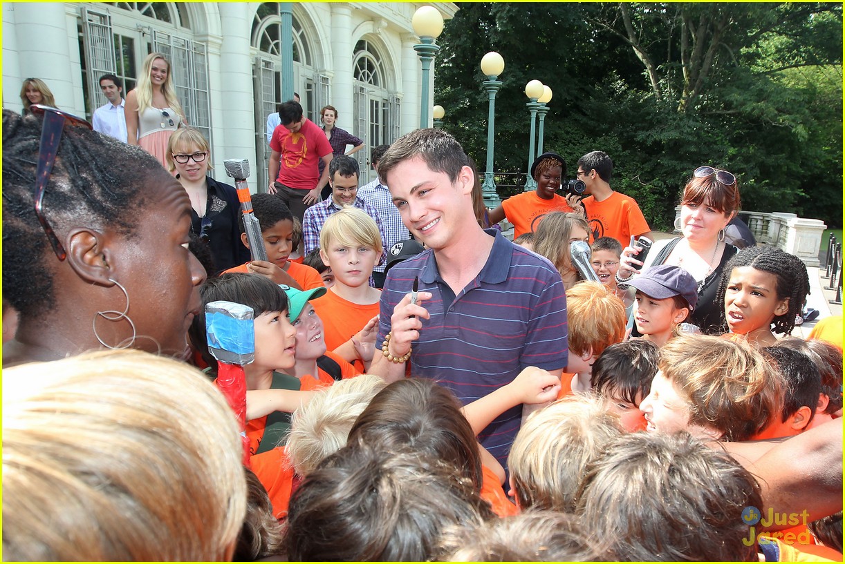 Logan Lerman & Alexandra Daddario: Camp Half-Blood Visit! | Photo ...