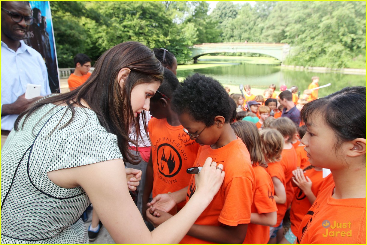 Logan Lerman & Alexandra Daddario: Camp Half-Blood Visit! | Photo ...