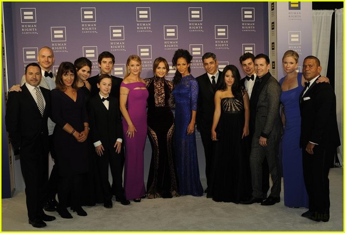 Maia Mitchell & Jake T. Austin Honor Jennifer Lopez at HRC Dinner in D ...