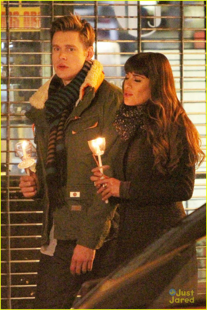 Lea Michele & Chord Overstreet Film 'Glee' Memorial Scene | Photo ...