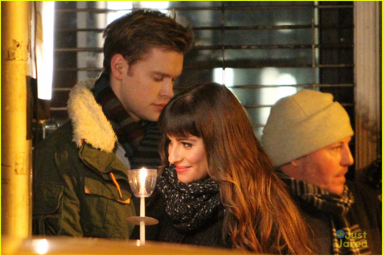 Lea Michele & Chord Overstreet Film 'Glee' Memorial Scene | Photo ...