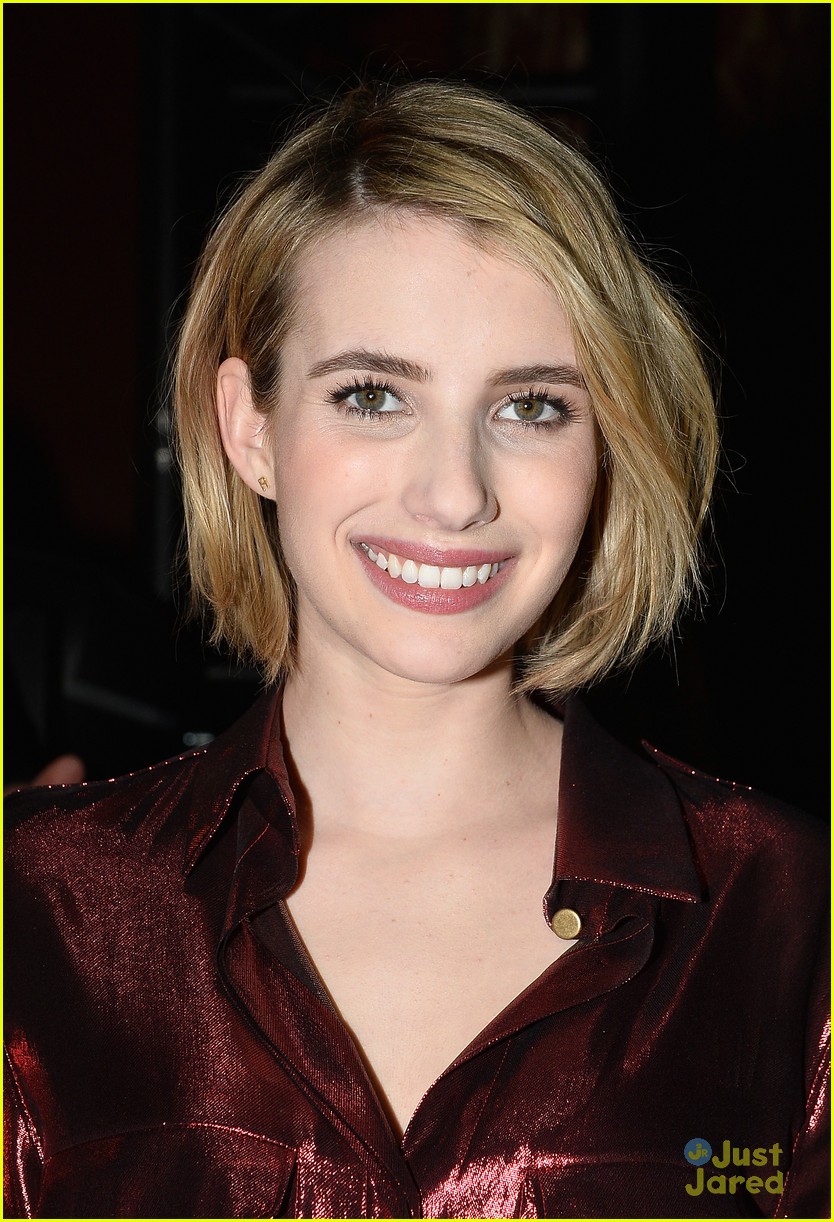 Emma Roberts & Fiance Evan Peters: Front Row at Lanvin Fashion Show ...