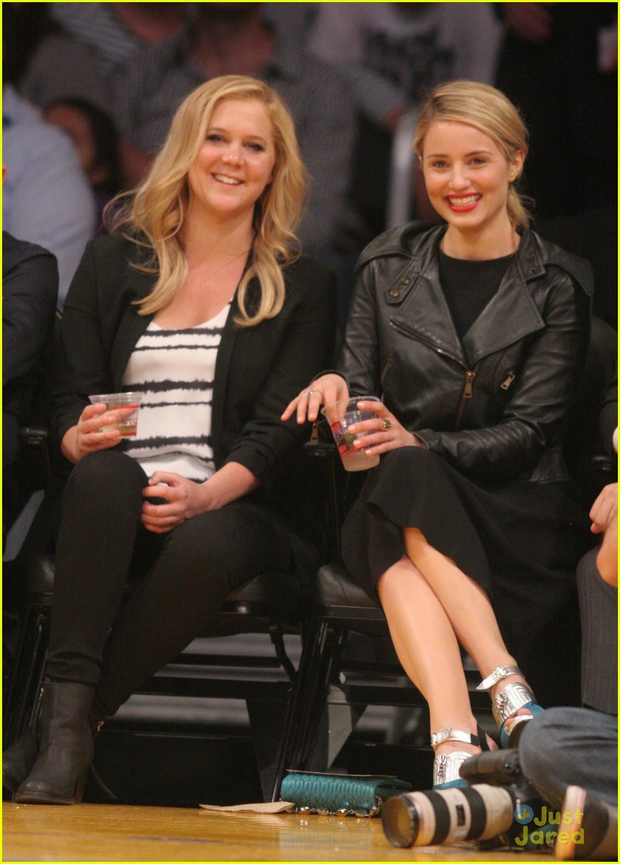 Dianna Agron Sits Courtside at Lakers Game After 'Glee' 100th Episode ...