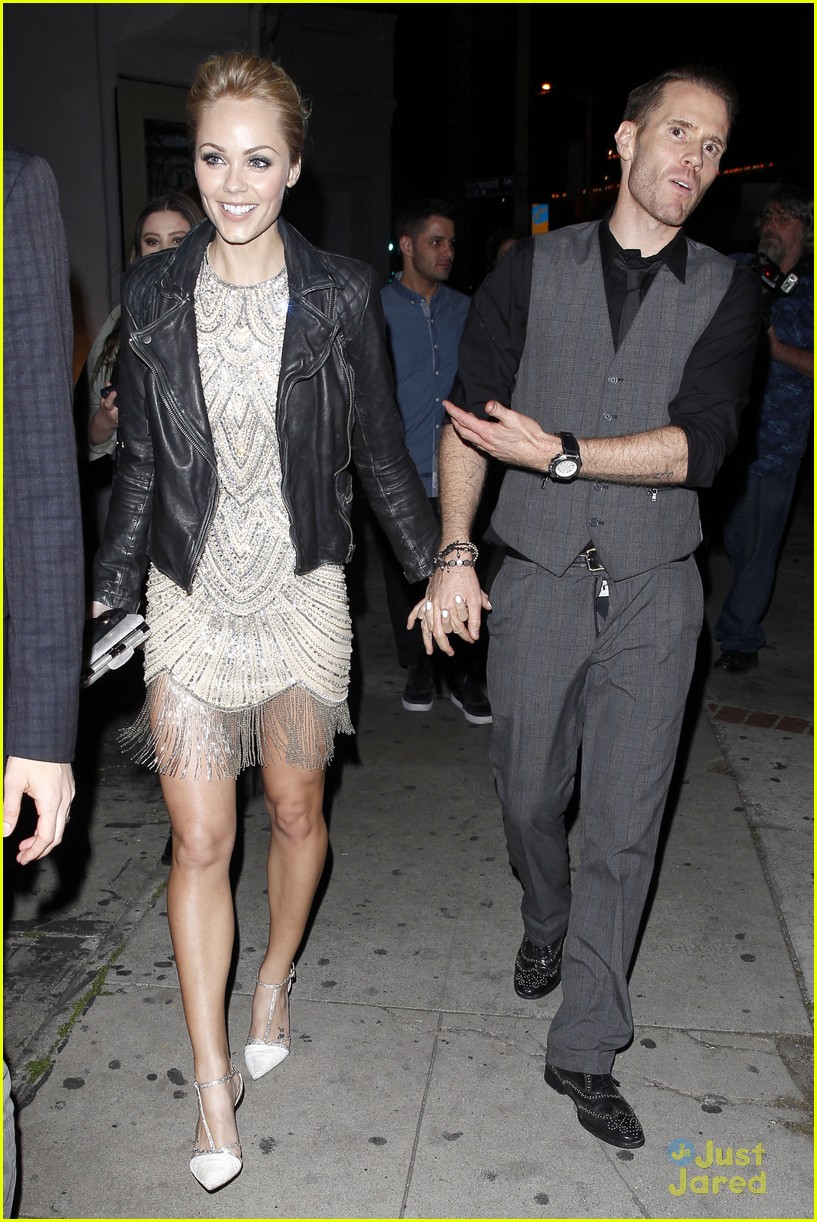 Laura Vandervoort Leaves Engagement Party with Oliver Trevena | Photo ...