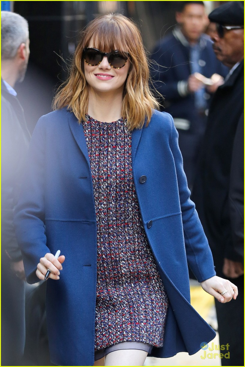 Full Sized Photo of emma stone andrew garfield matching good morning ...