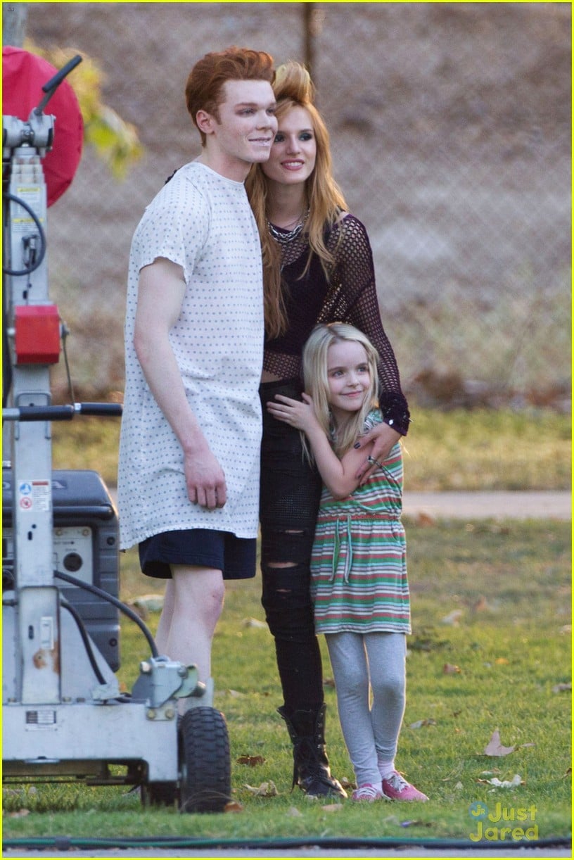 Full Sized Photo of bella thorne cameron monaghan get silly amityville ...