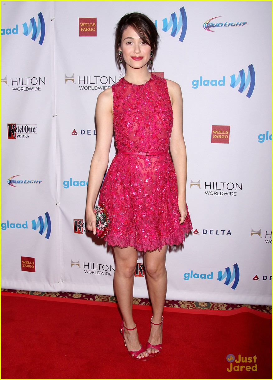 Emmy Rossum & Kacey Musgraves: Pink Ladies at GLAAD Media Awards 2014 ...
