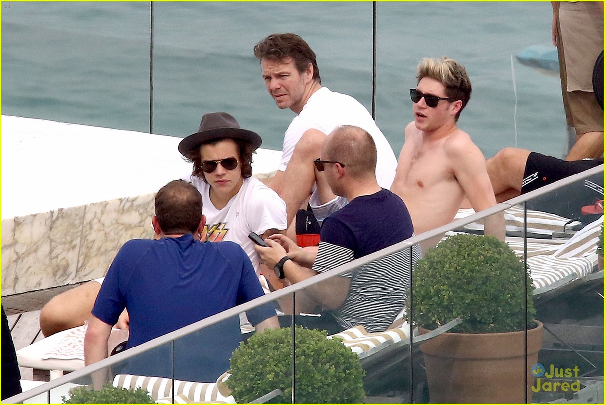 Full Sized Photo of harry styles shirtless rio tossed in pool 09 ...