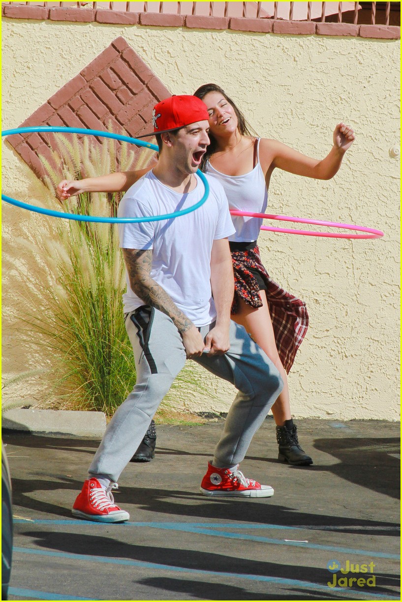 Bethany Mota & Mark Ballas Try Out Extreme Hula Hooping - See The Fun ...