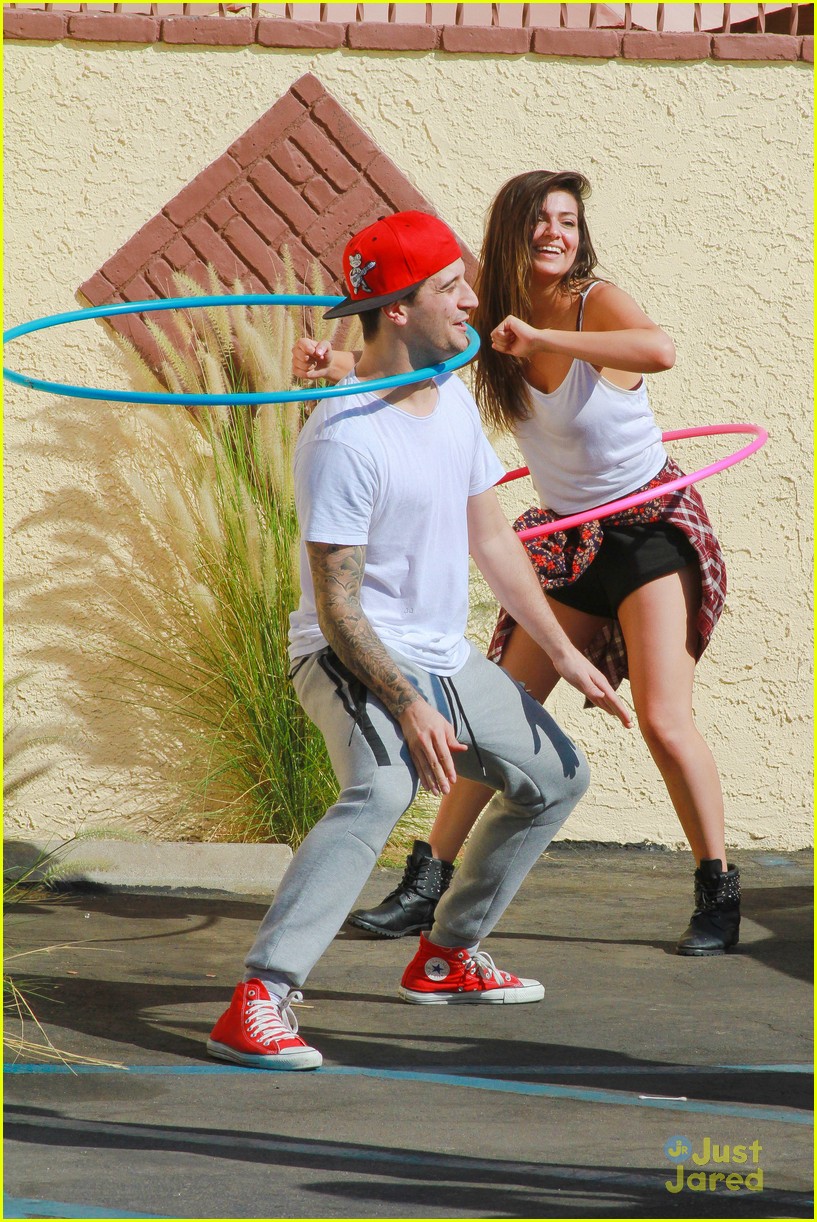 Bethany Mota & Mark Ballas Try Out Extreme Hula Hooping - See The Fun ...