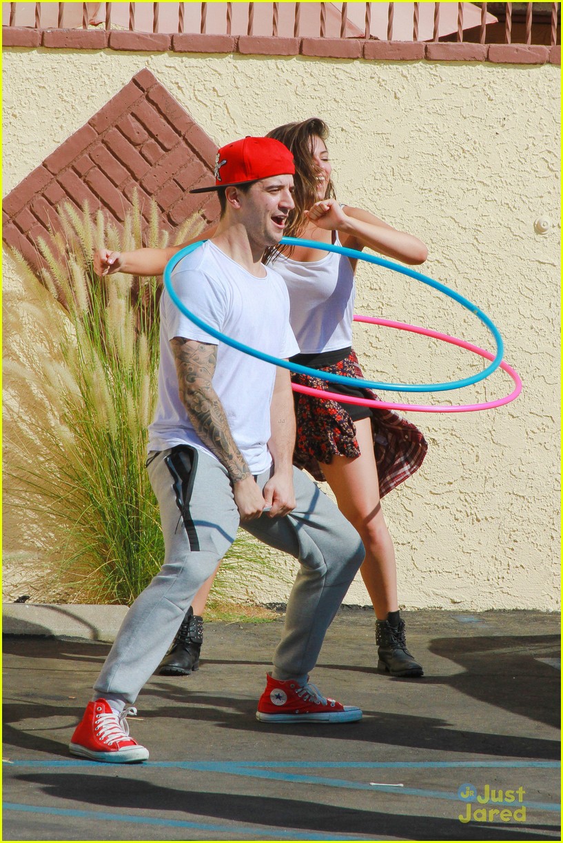 Bethany Mota & Mark Ballas Try Out Extreme Hula Hooping - See The Fun ...