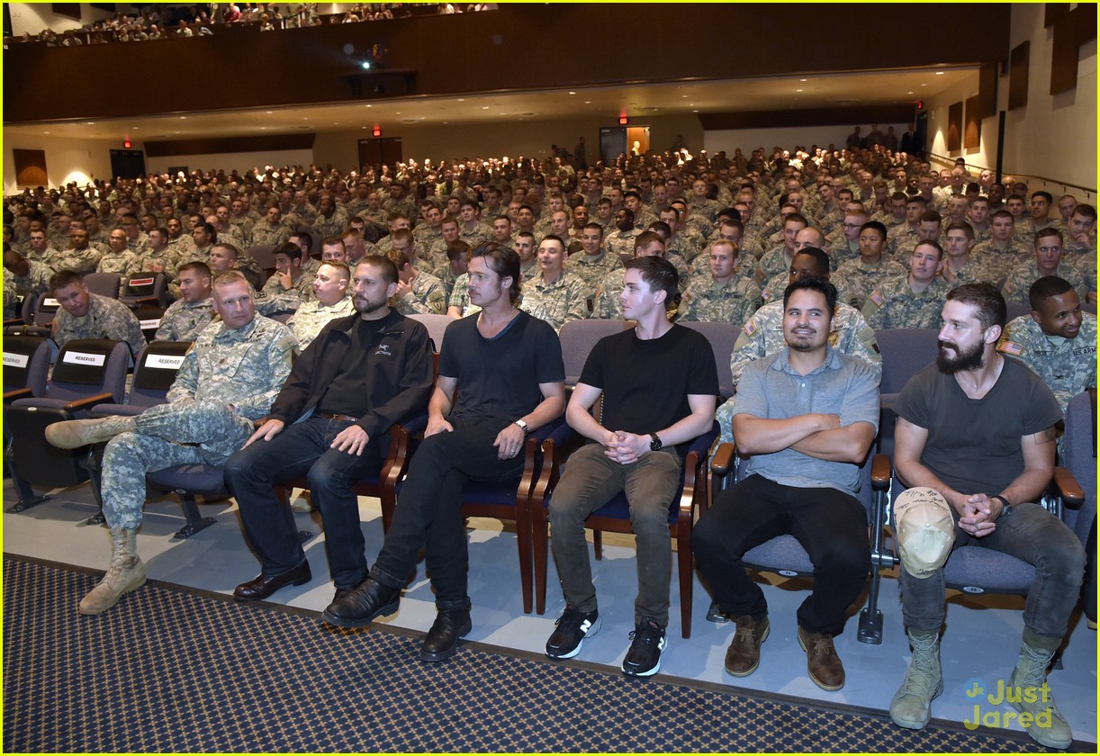 Logan Lerman Visits Fort Benning With 'Fury' Family | Photo 731461 ...