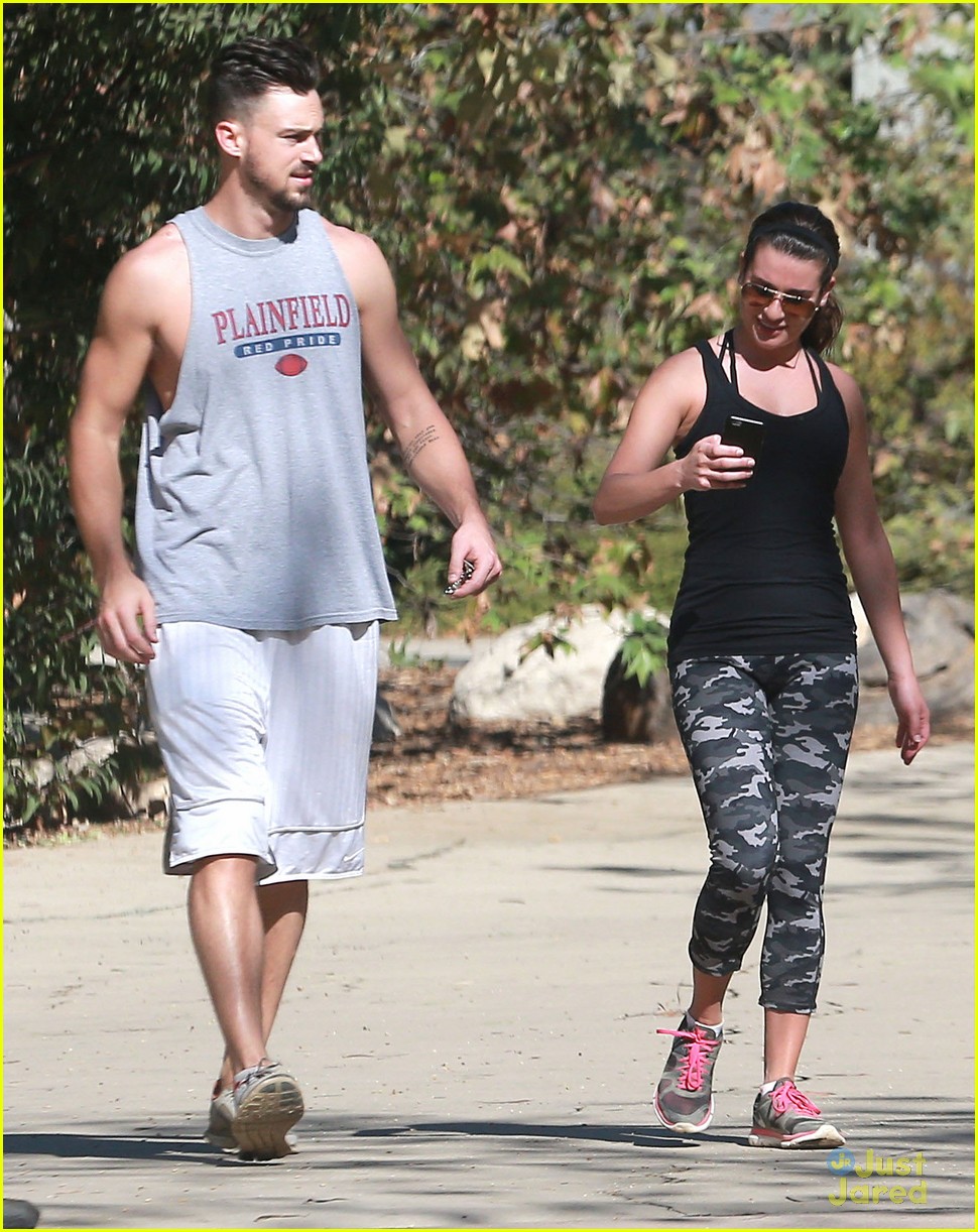 Full Sized Photo of lea michele michael paetz walk 14 | Lea Michele ...