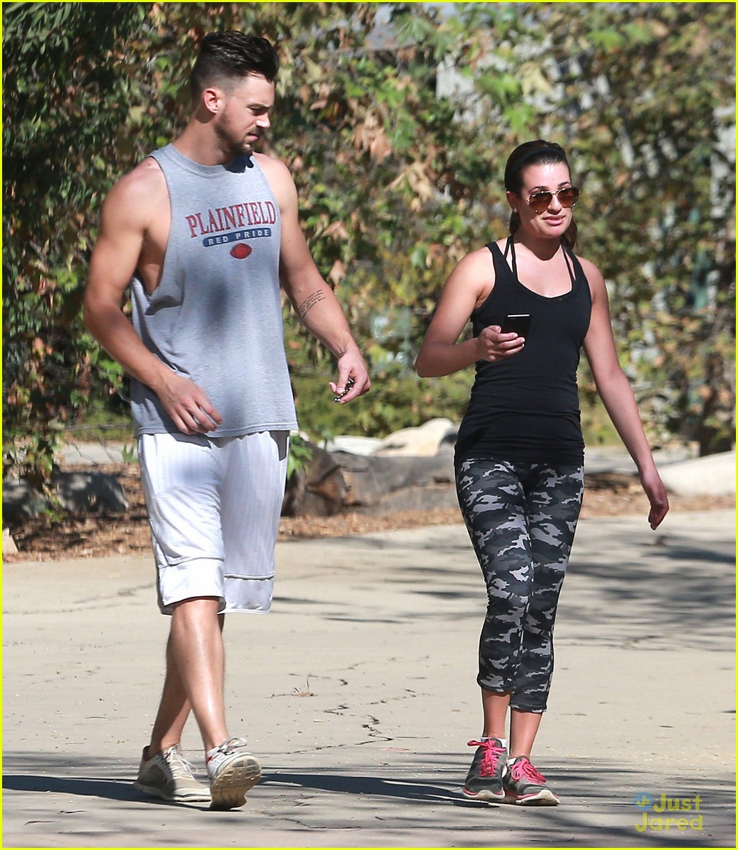 Full Sized Photo of lea michele michael paetz walk 16 | Lea Michele ...