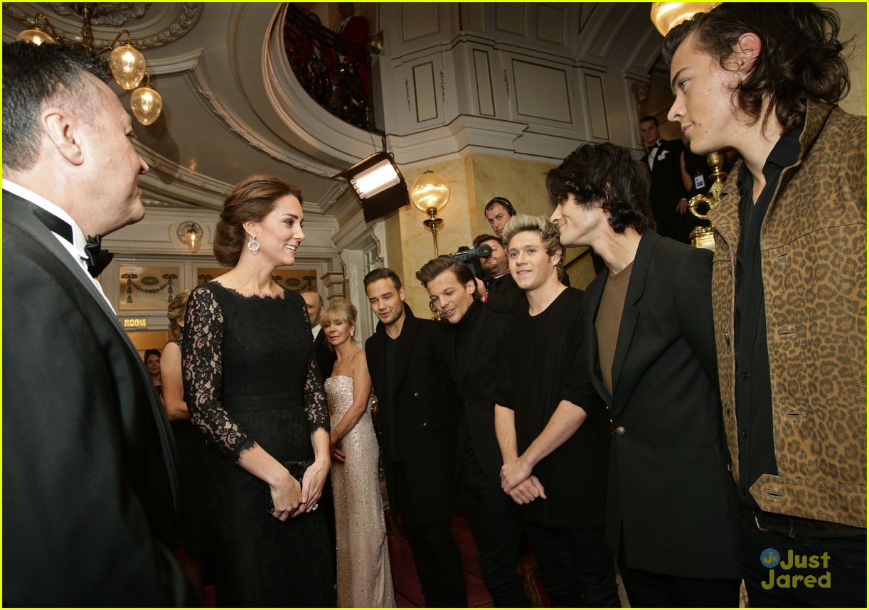 One Direction & Ed Sheeran Meet Prince William At Royal Variety ...