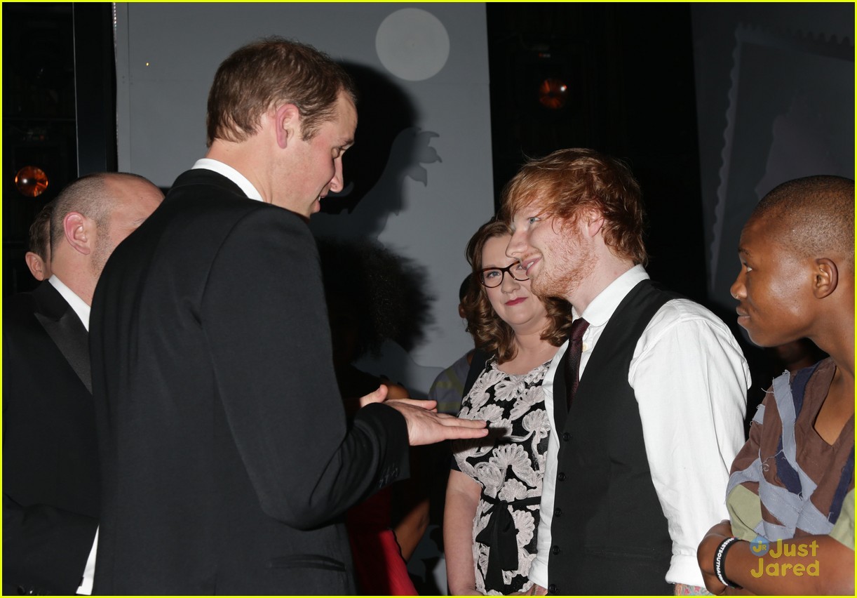 One Direction & Ed Sheeran Meet Prince William At Royal Variety ...