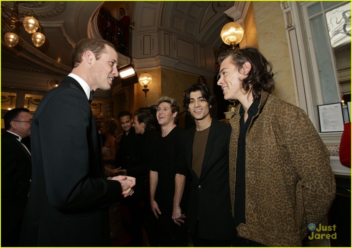 One Direction & Ed Sheeran Meet Prince William At Royal Variety ...