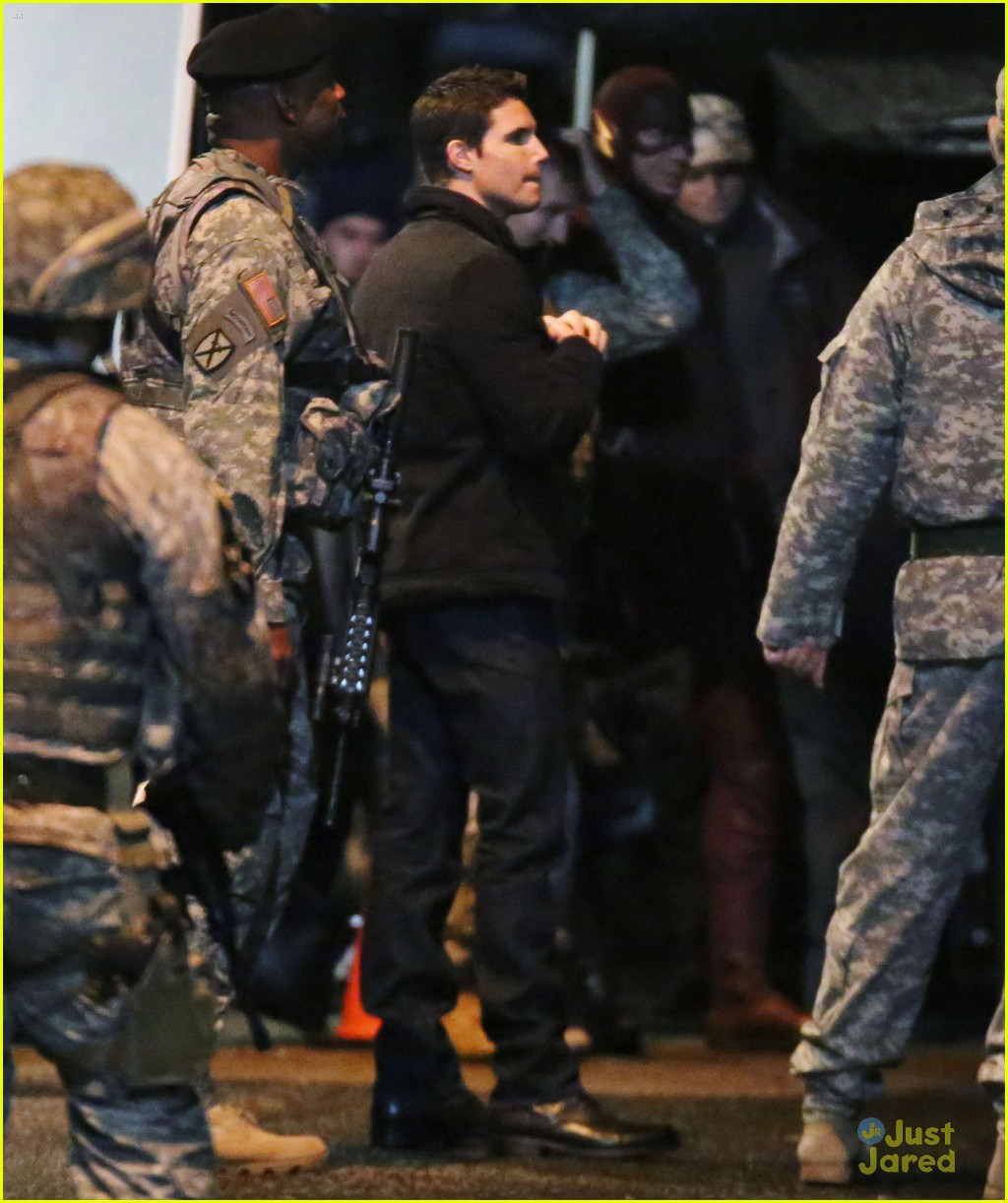 Full Sized Photo of grant gustin robbie amell best friends flash set 04 ...