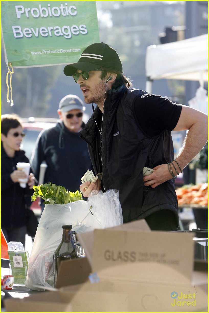 Ian Somerhalder Shows Off Muscles While Carrying Boxes at Farmers ...
