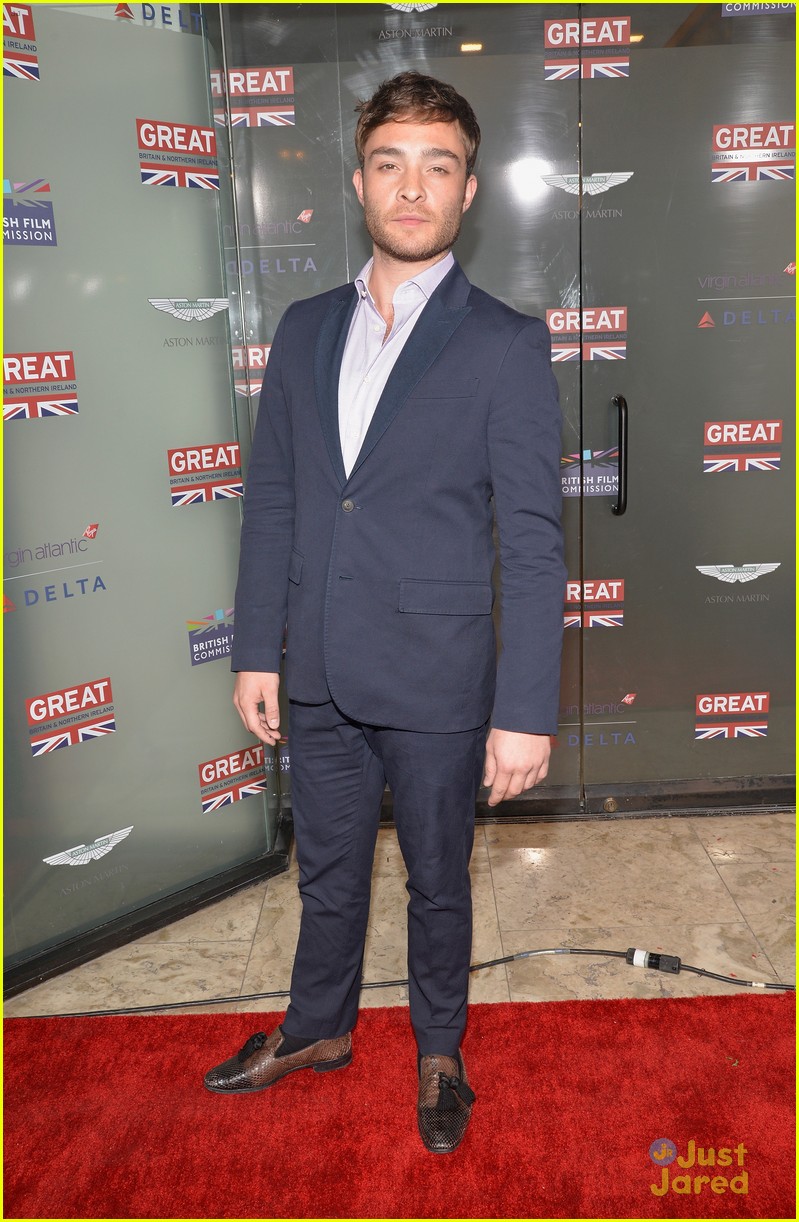 Ed Westwick Suits Up Two Nights in a Row Before Oscars 2015 | Photo ...