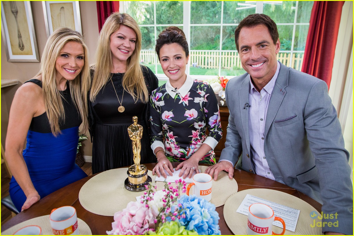 Italia Ricci & Robbie Amell Hit Up Hallmark Channel's 'Home & Family ...