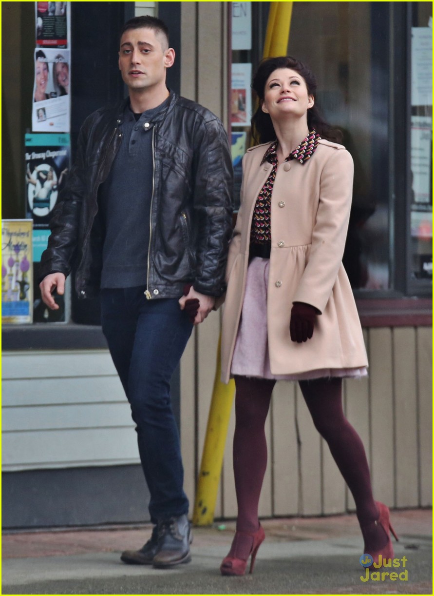 Full Sized Photo of michael socha emilie de ravin once set hold hands ...