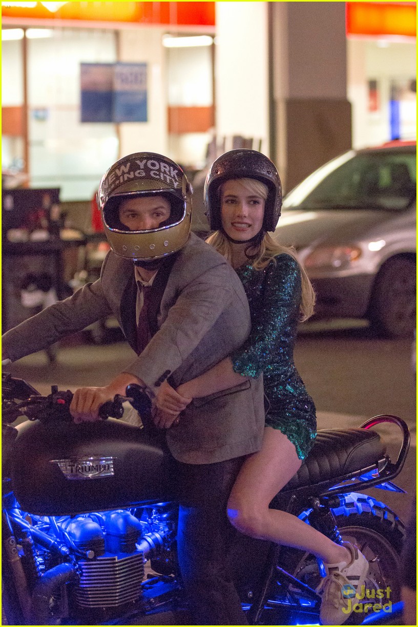 Full Sized Photo of emma roberts has nerve to take motorcycle ride 02 ...