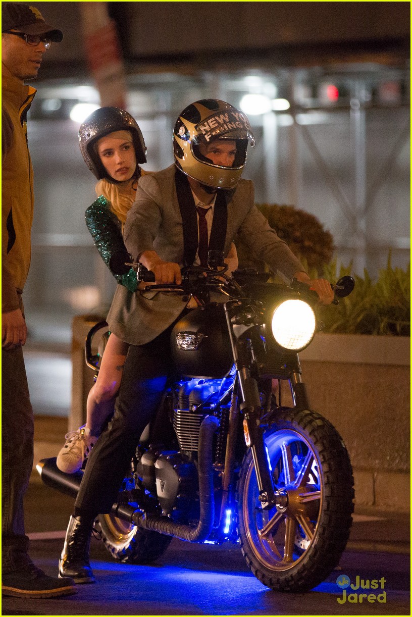 Full Sized Photo of emma roberts has nerve to take motorcycle ride 17 ...