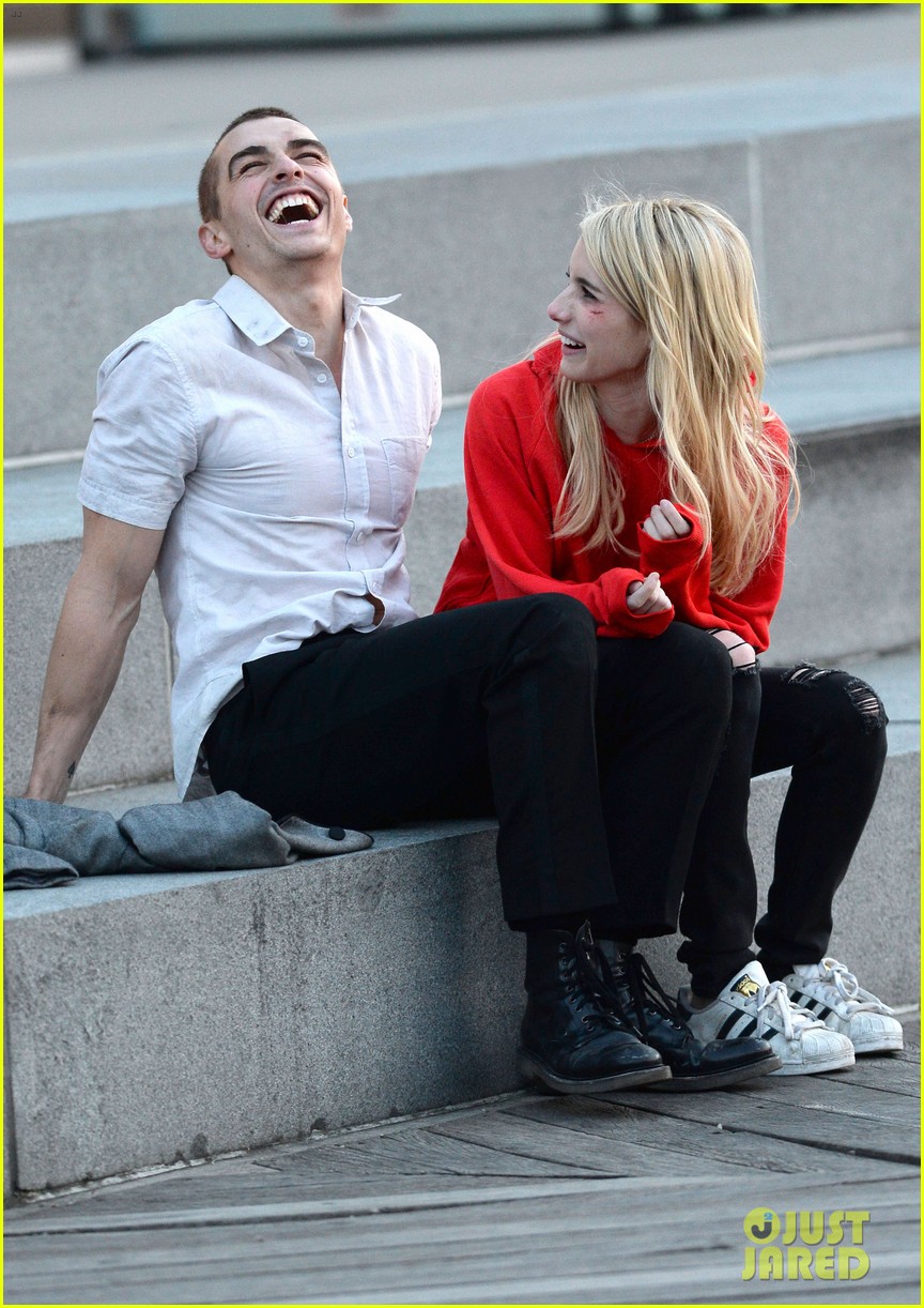 Full Sized Photo of emma roberts dave franco share big smooch on nerve set 15 | Emma Roberts ...