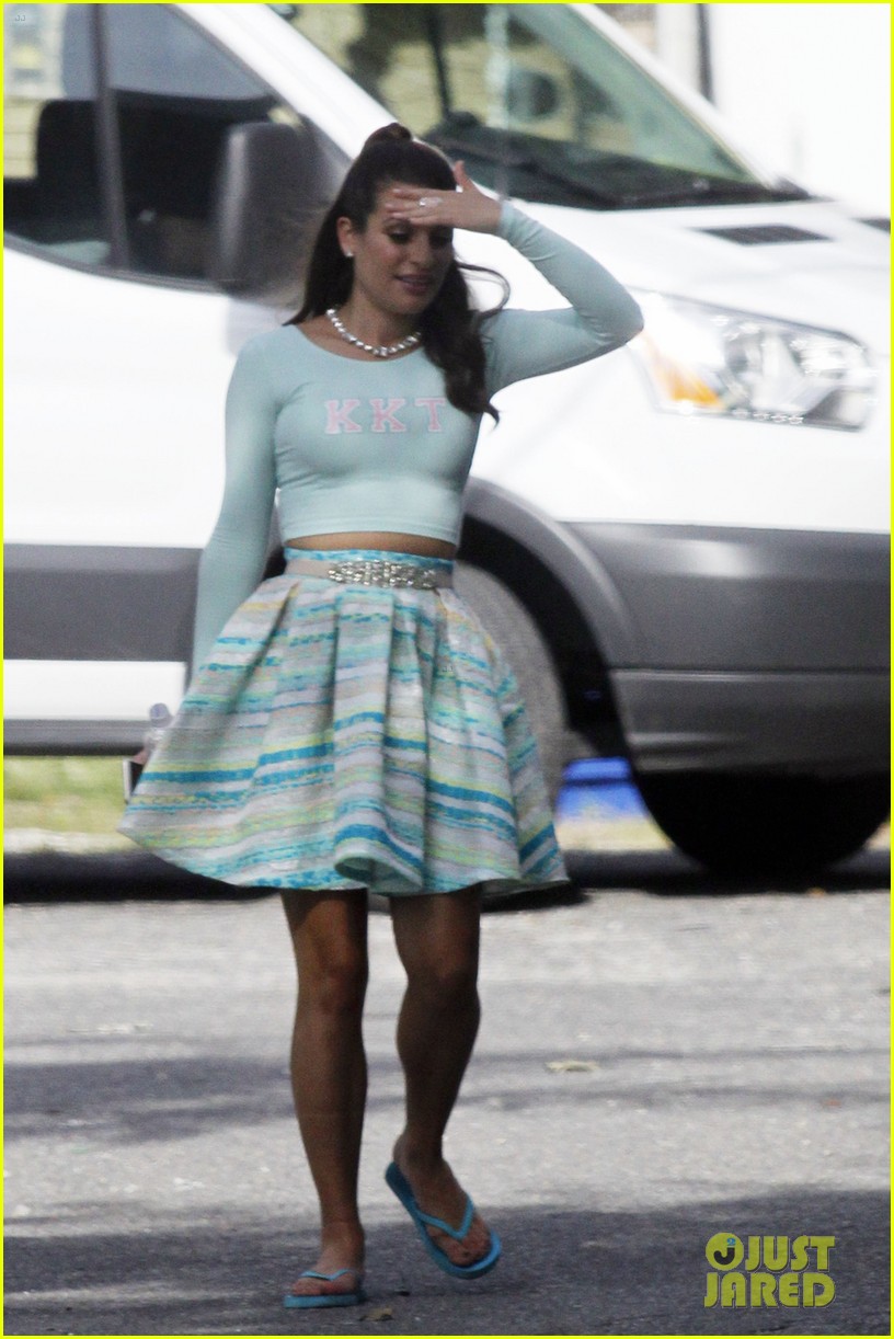 Full Sized Photo Of Lea Michele Super Scary Scene Scream Queens 05 Lea Michele Shoots Super