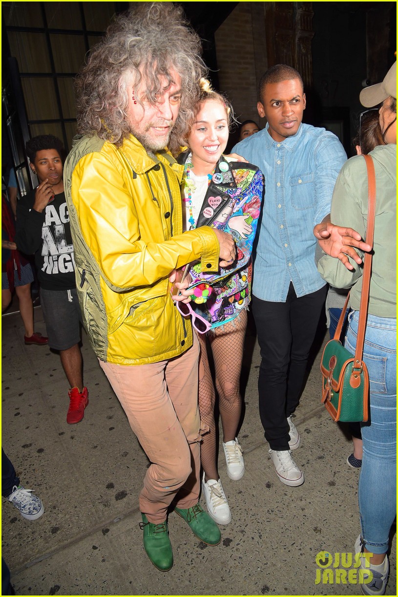 Full Sized Photo of miley cyrus wayne coyne party nyc 07 | Miley Cyrus ...