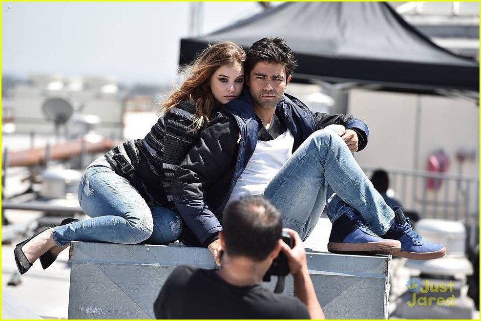 Barbara Palvin & Adrian Grenier Front 'Buffalo David Bitton' Fall 2015 ...