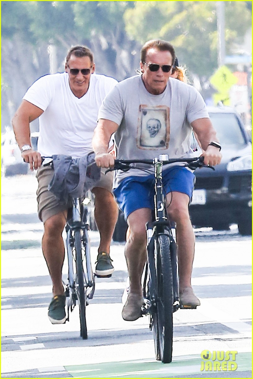 Full Sized Photo of patrick schwarzenegger arnold bike breakfast 08 ...