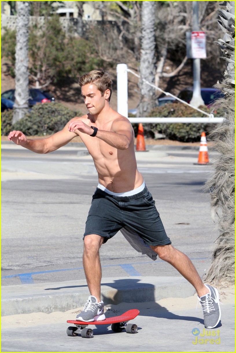 Austin North Skateboards Shirtless Before Slipping On A Piece Of Pizza ...