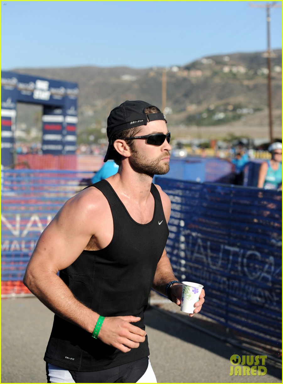 Chace Crawford Sweats it Out While Running Malibu Triathlon | Photo ...