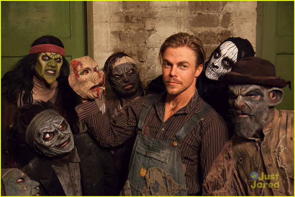Derek Hough Transforms Into Ghost Town Monster To Scare Everyone Out of ...