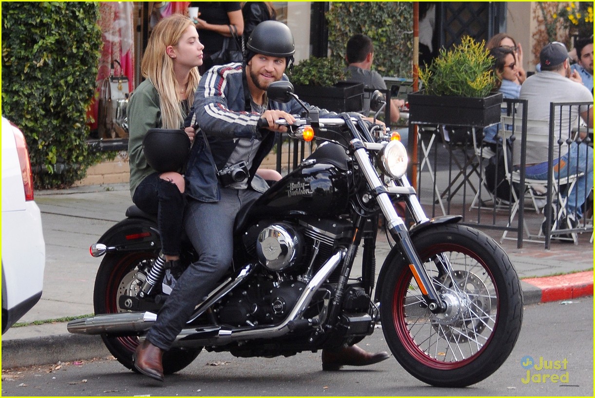 Full Sized Photo of ashley benson keegan allen lunch motorcycle ride 13 ...