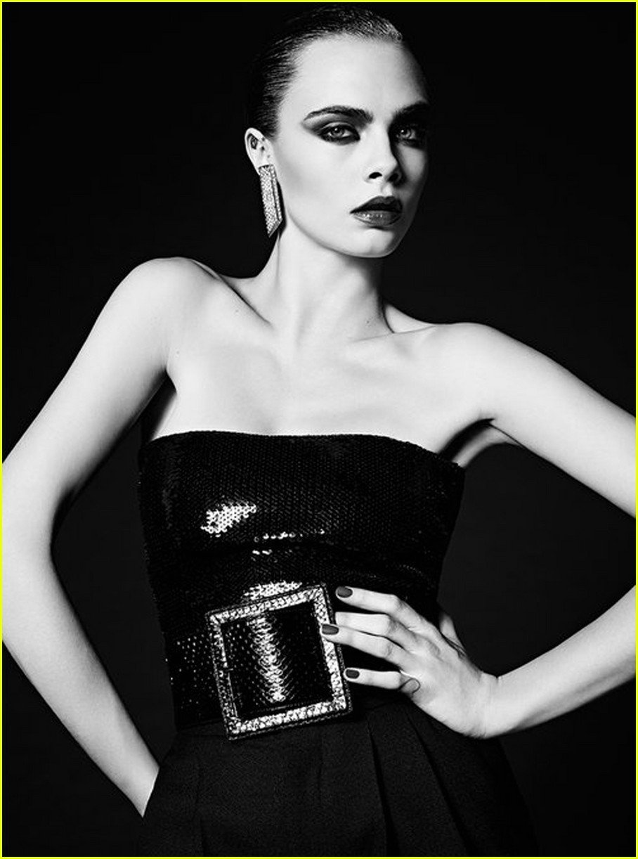 Cara Delevingne Boldly Returns to Modeling With Saint Laurent Campaign ...