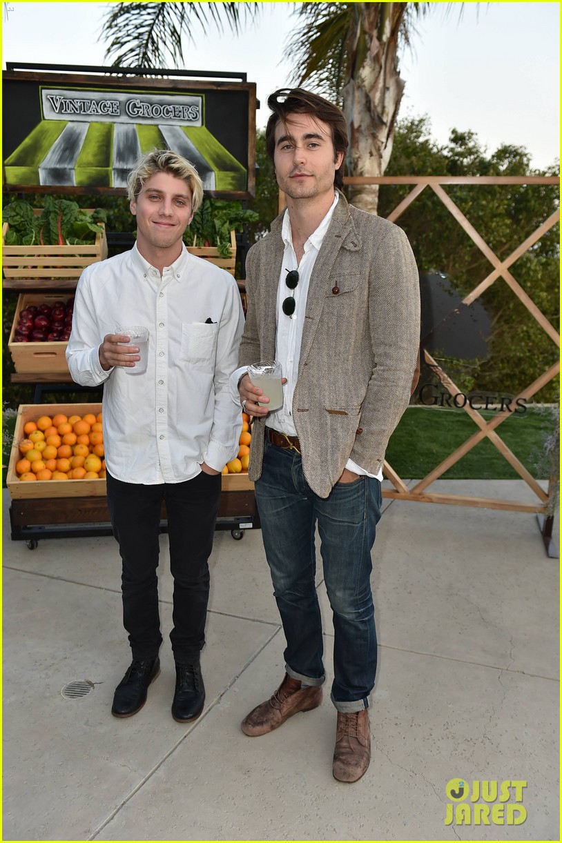 Lukas Gage & Oliver Edwin Buddy Up at Just Jared & Vintage Grocers ...