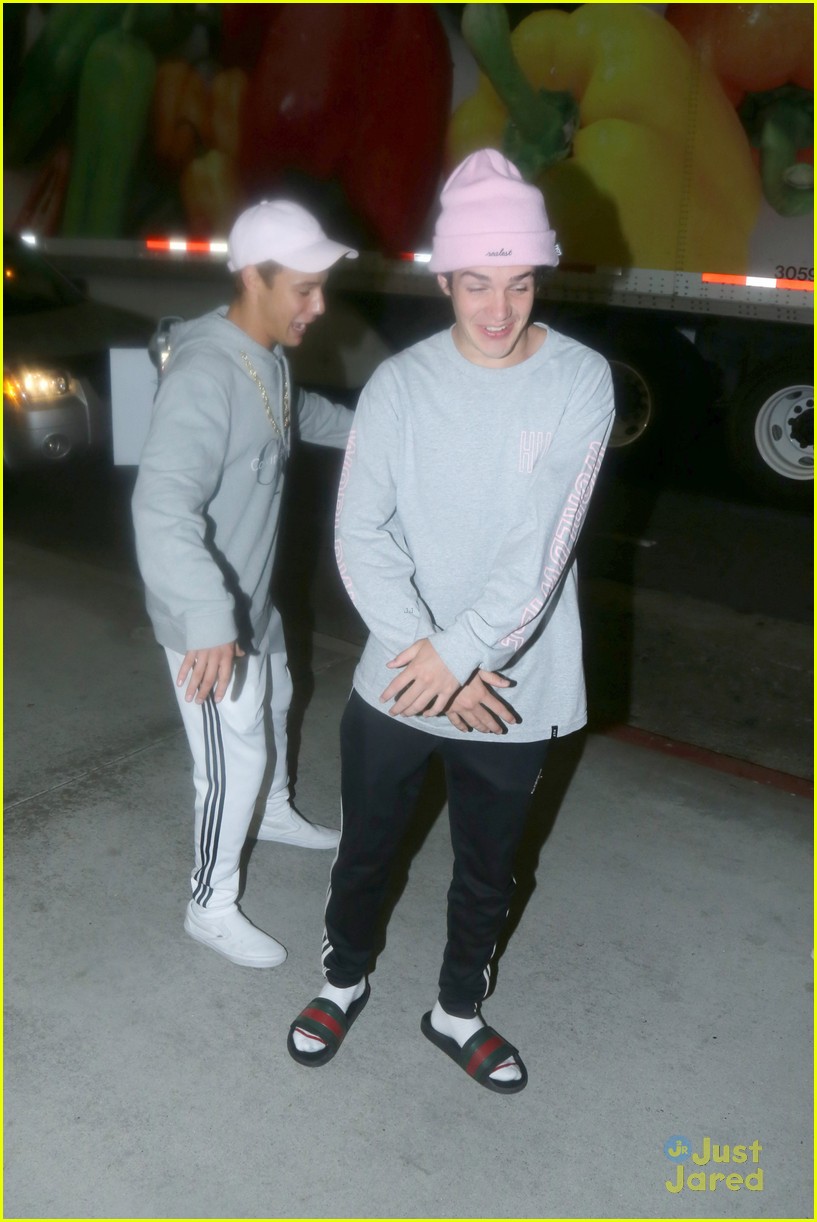 Cameron Dallas & Aaron Carpenter Get Silly Outside ArcLight Cinemas ...