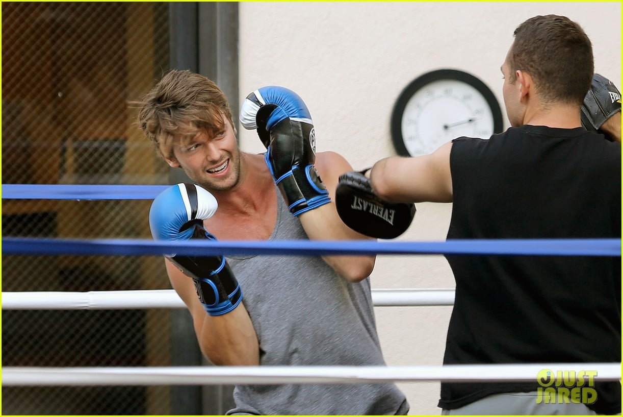 Patrick Schwarzenegger Works Up a Sweat While Boxing With Abby Champion ...