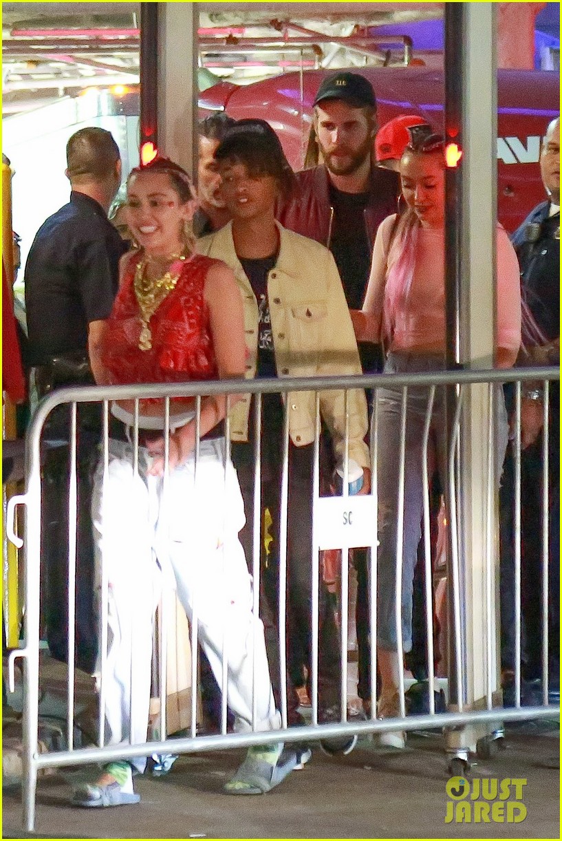 Miley Cyrus Sees Drake in Concert with Liam Hemsworth, Jaden Smith ...