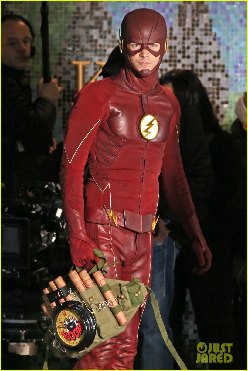Full Sized Photo of grant gustin flash mark hamill trickster set 01 ...